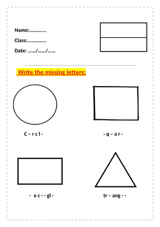 Shapes Flashcards for Kids in English Language | PDF