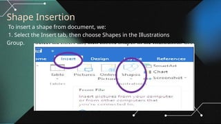 MICROSOFT WORD SHAPES LESSON IN COMPUTER 8 | PPTX