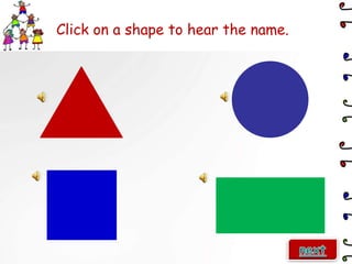 Learn Shapes for Pre kindergarten | PPT