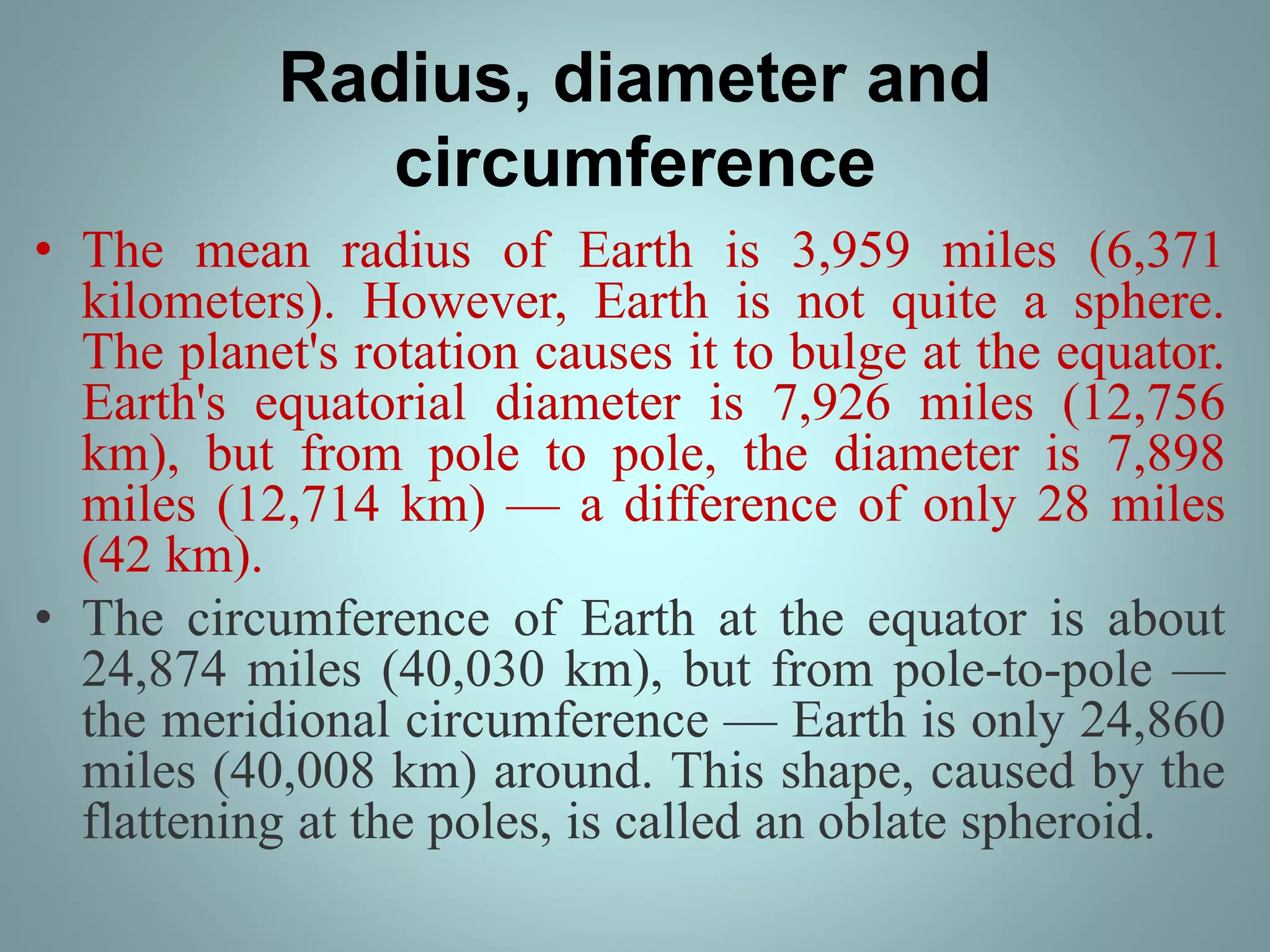 Shape, size and motions of the earth 1 | PPTX