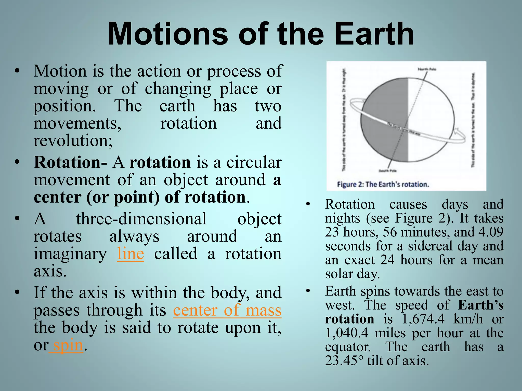 Shape, size and motions of the earth 1 | PPTX