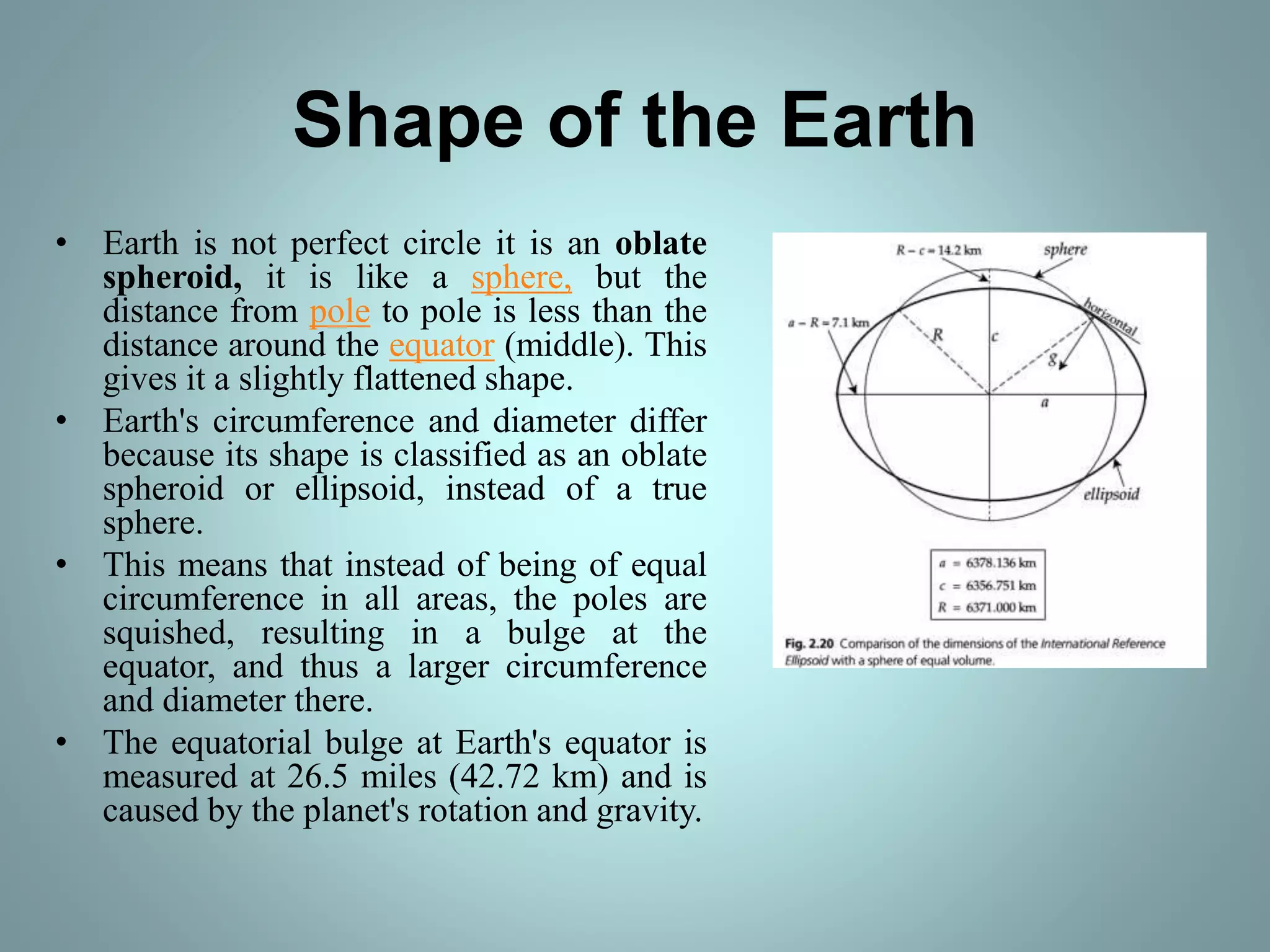 Shape, size and motions of the earth 1 | PPTX