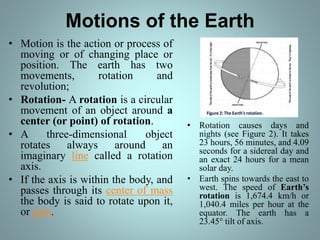 Shape, size and motions of the earth 1 | PPTX