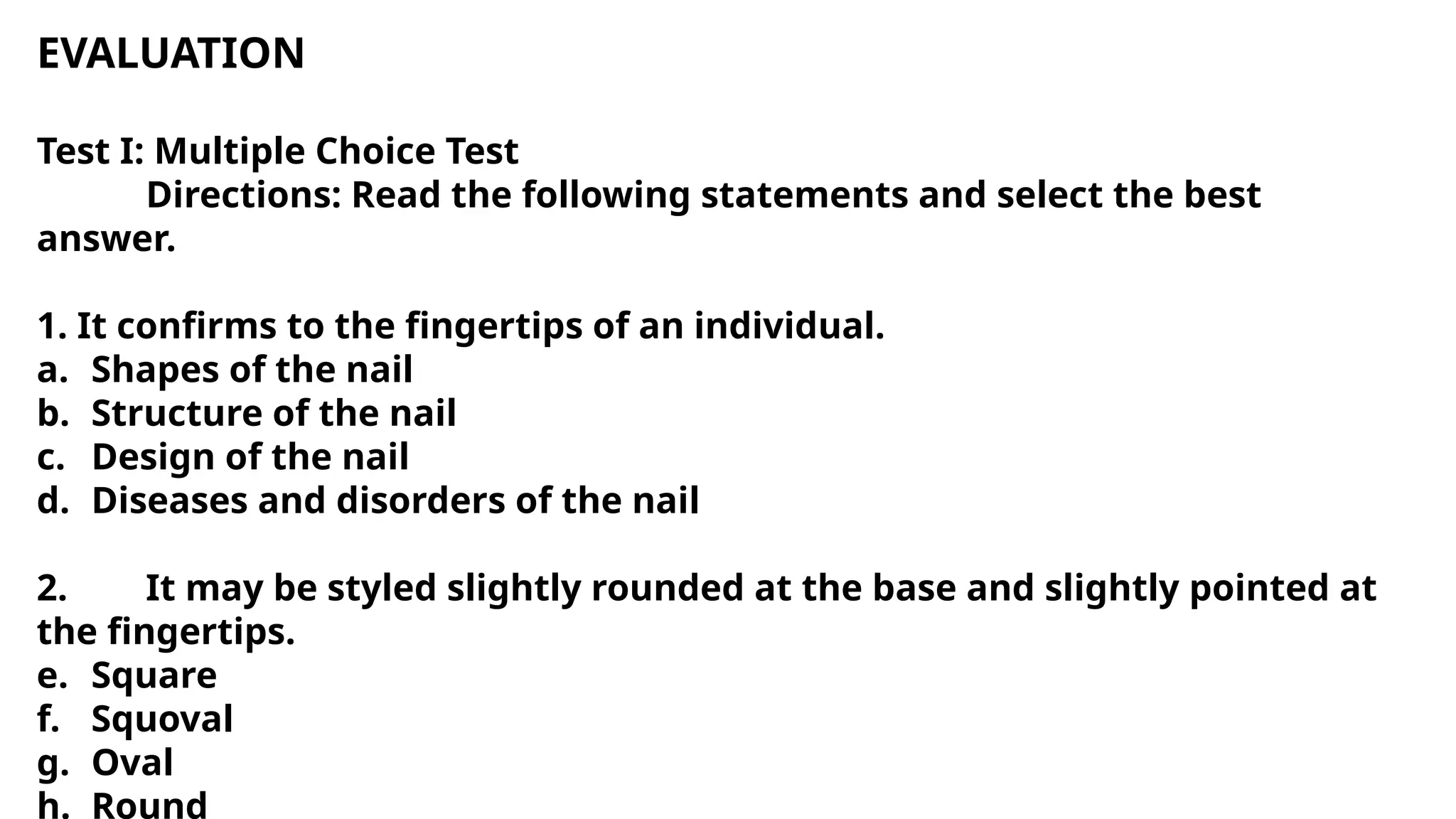 Shapes of Nail ppt.pptx secondary high school. | PPTX