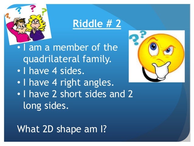 Shapes riddles grade 2
