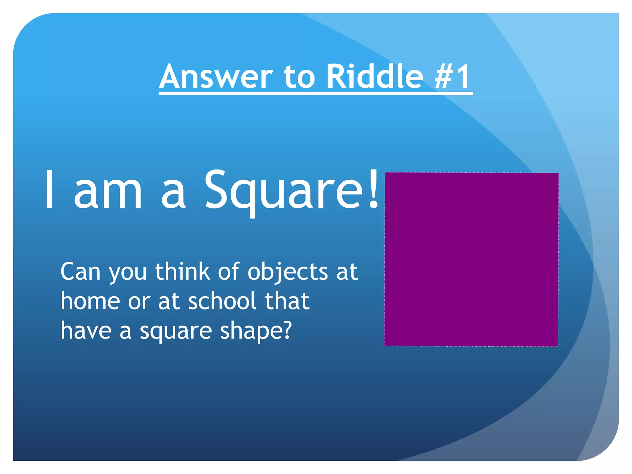 Shapes riddles grade 2 | PPTX