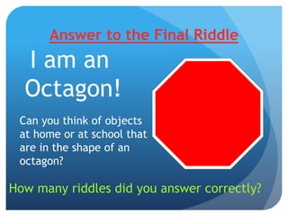 Shapes riddles grade 2 | PPTX