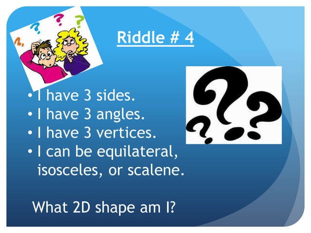 Shapes riddles grade 2 | PPTX