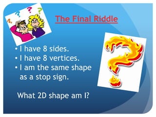 Shape Riddles - Kindergarten | PPTX | Games and Puzzles | Hobbies ...