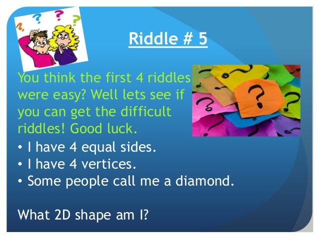 Shape Riddles - Kindergarten