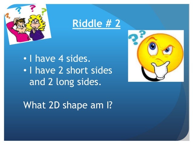 Shape Riddles - Kindergarten