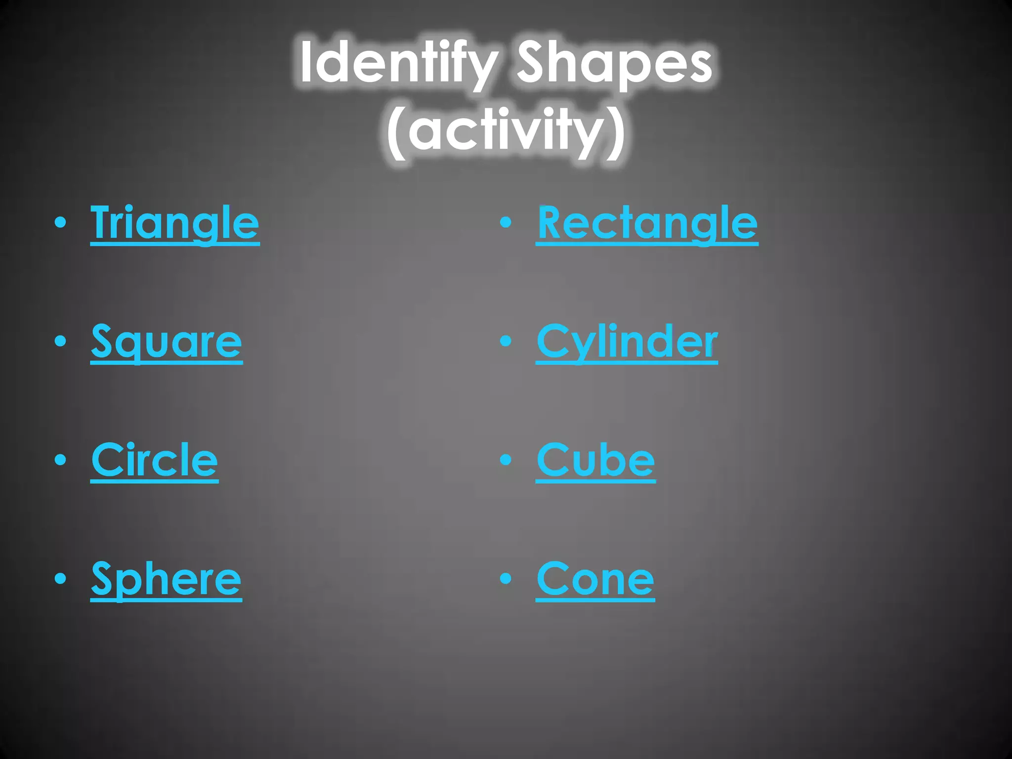 Shapes slide show | PPTX