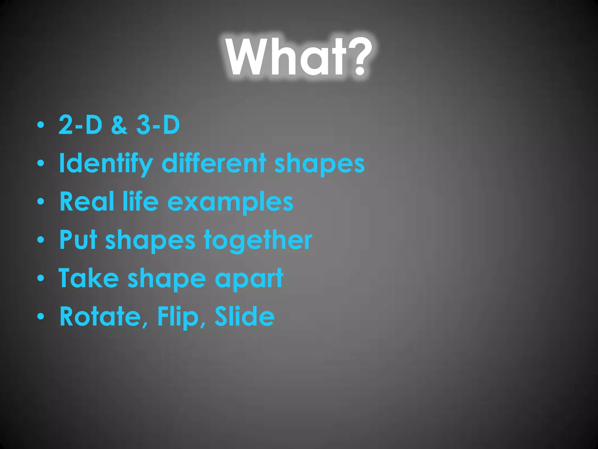 Shapes slide show | PPTX