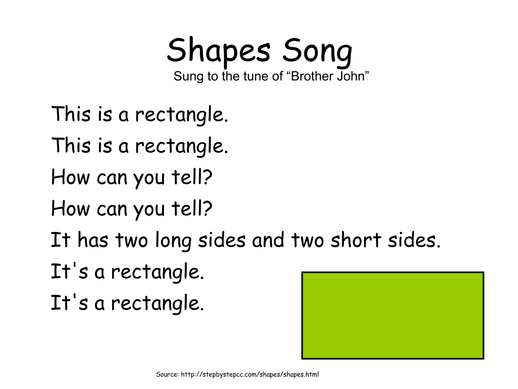 Shapes song | PPT