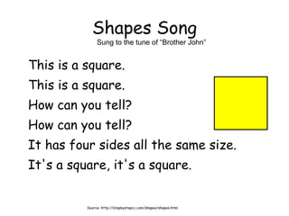 Shapes song | PPT