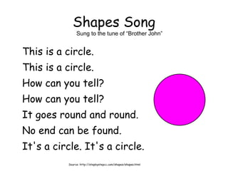 Shapes song | PPT