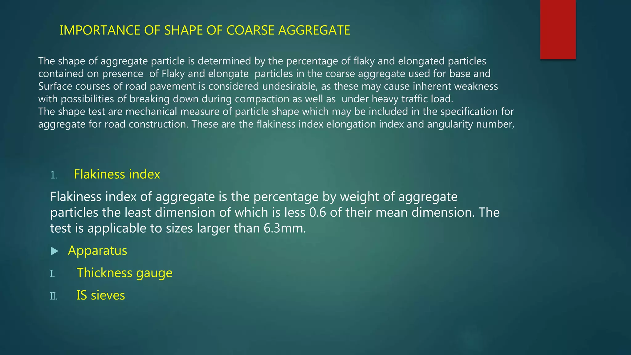 Shape tests of aggregate | PPTX