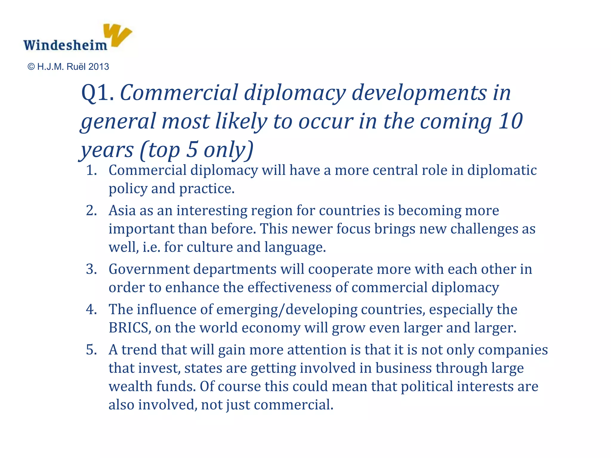 Shaping Commercial Diplomacy of the Future | PDF