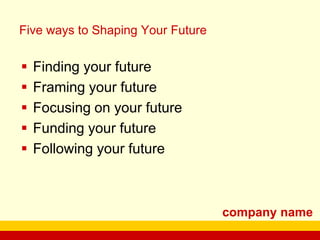 Shaping your future | PPT