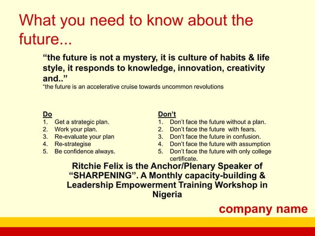 Shaping your future | PPT