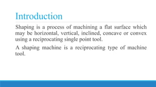 Fundamentals of Shaping machine .pptx
