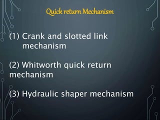 Shaping operation (Workshop Technology) | PPT