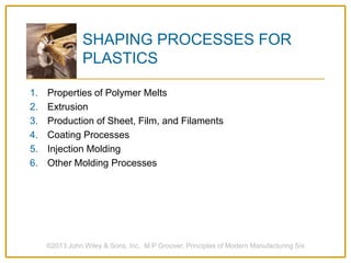 Shaping processes for plastics | PPTX