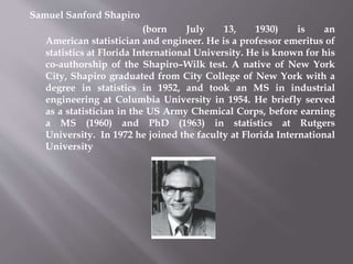 Shapiro wilk test | PPTX