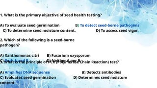 About seed health test pathology....pptx | Gardening | Home & Garden