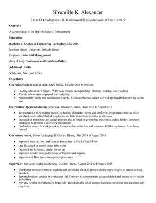 Shaquille resume | DOCX