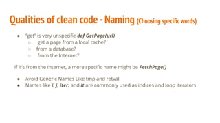 Sharable of qualities of clean code | PPT
