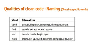 Sharable of qualities of clean code | PPT