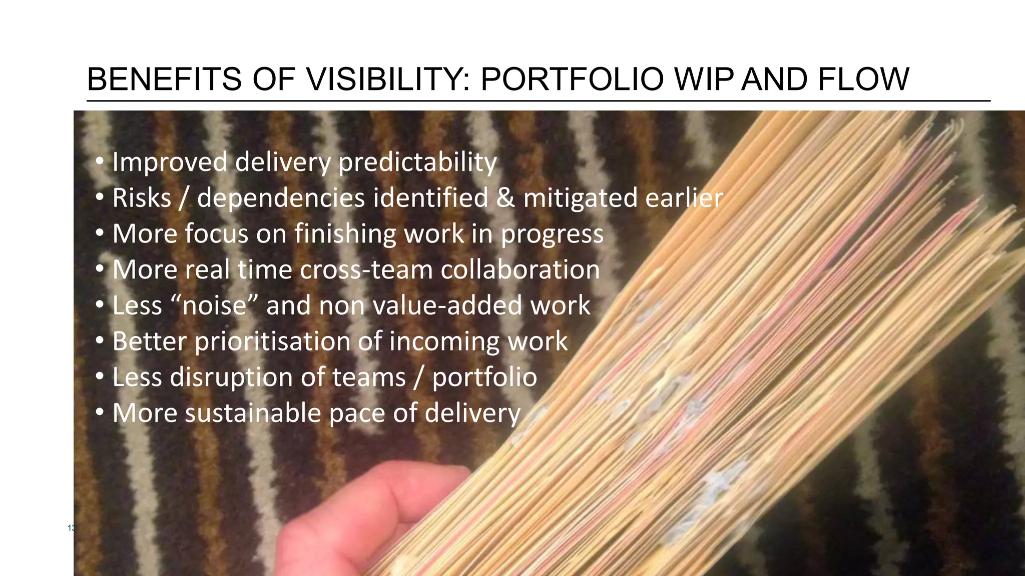 Making the Invisible Visible: Showing WIP & Flow at Portfolio Level in ...