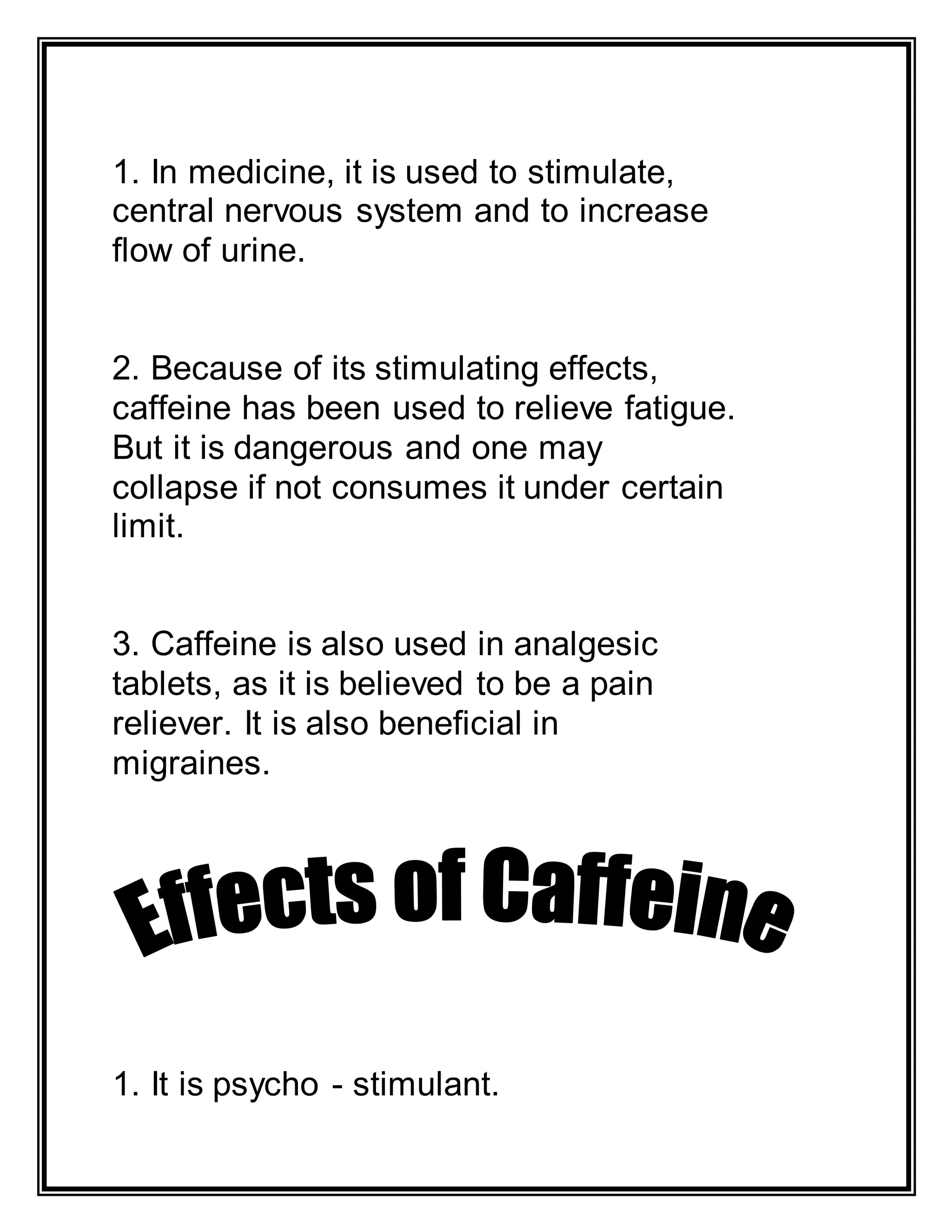chemistry project on detection of caffeine in tea | DOCX