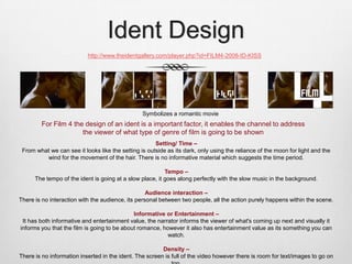 Design And Purpose Of Television Idents | PPTX