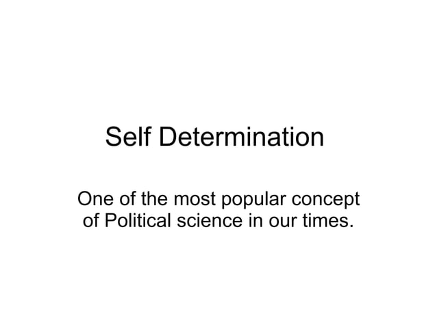Sharan Self Determination | PPT