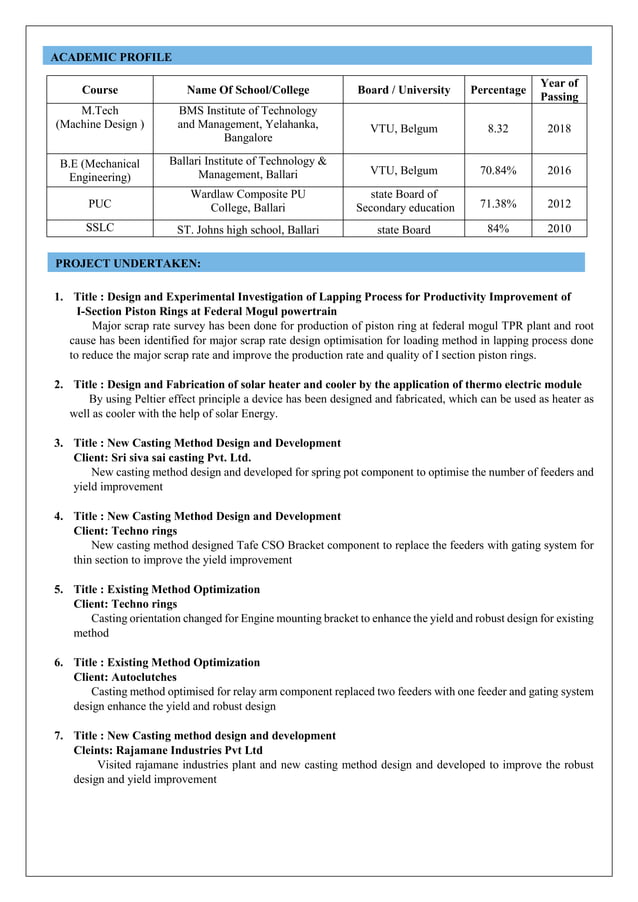 Sharana basava.d (design engineer) | PDF | Free Download