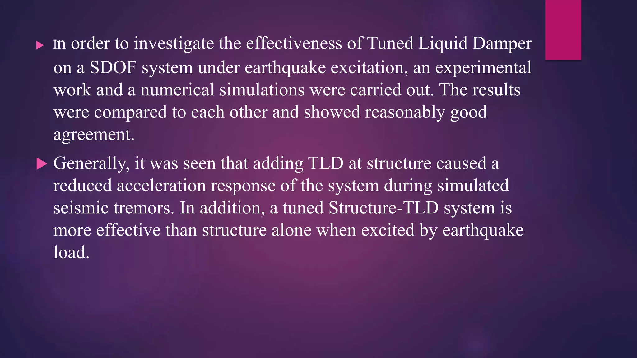 TUNED LIQUID DAMPER | PPTX