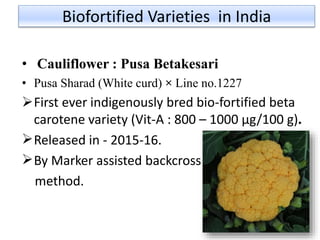 A COURSE SAMINAR ON BIOFORTIFICATION IN VEGETABLES : PROGRESS AND ...