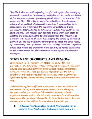 chemistry investigatory project on food adulteration | DOCX