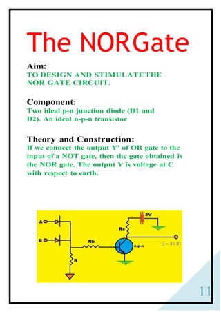 Physics investigatgory project on logic gates class 12 | DOCX