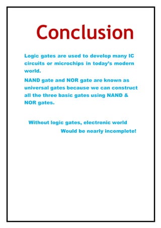 Physics investigatgory project on logic gates class 12 | DOCX