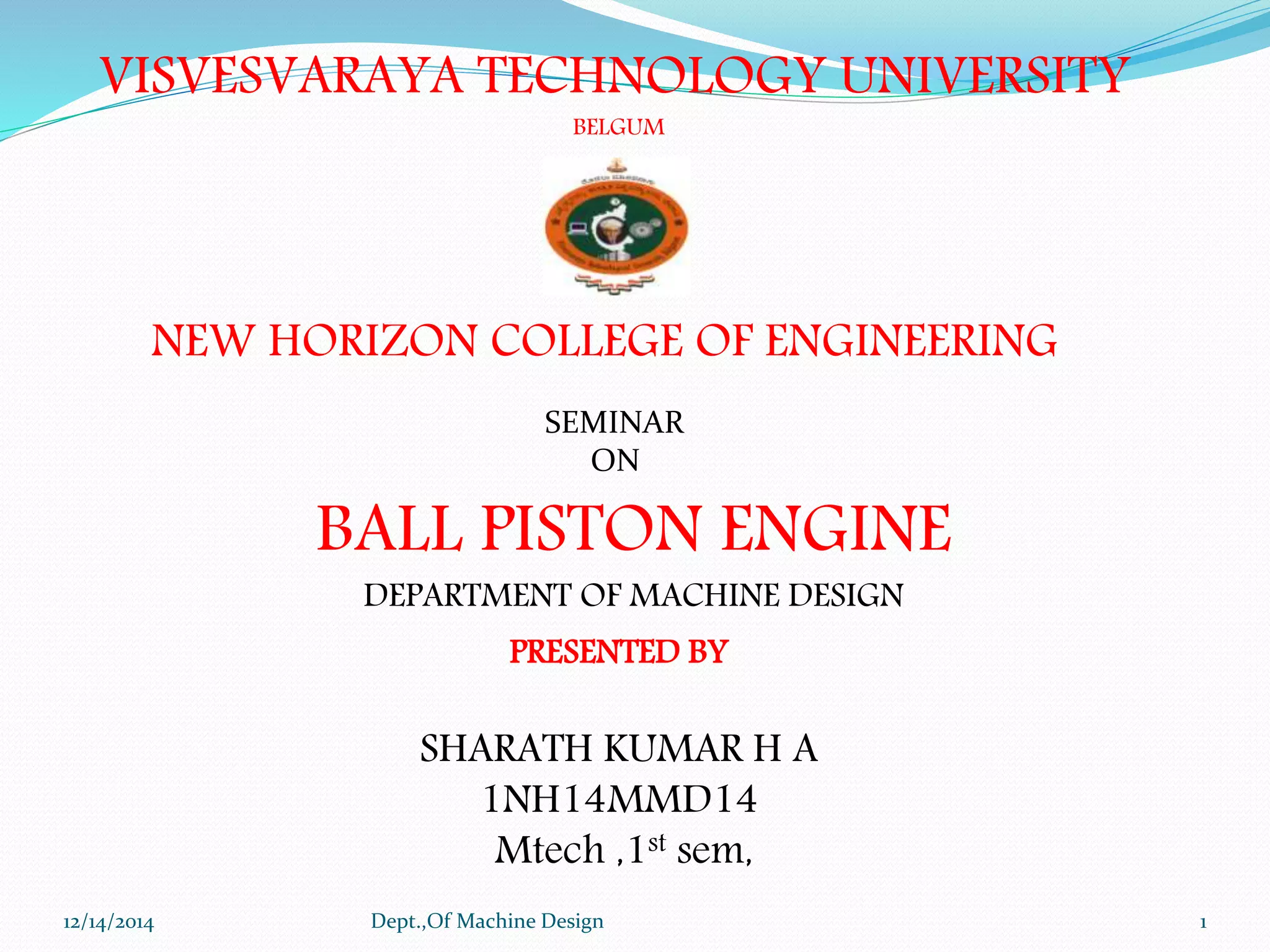 ball piston engine | PPTX