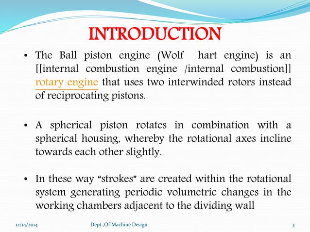 ball piston engine | PPTX | Physics | Science