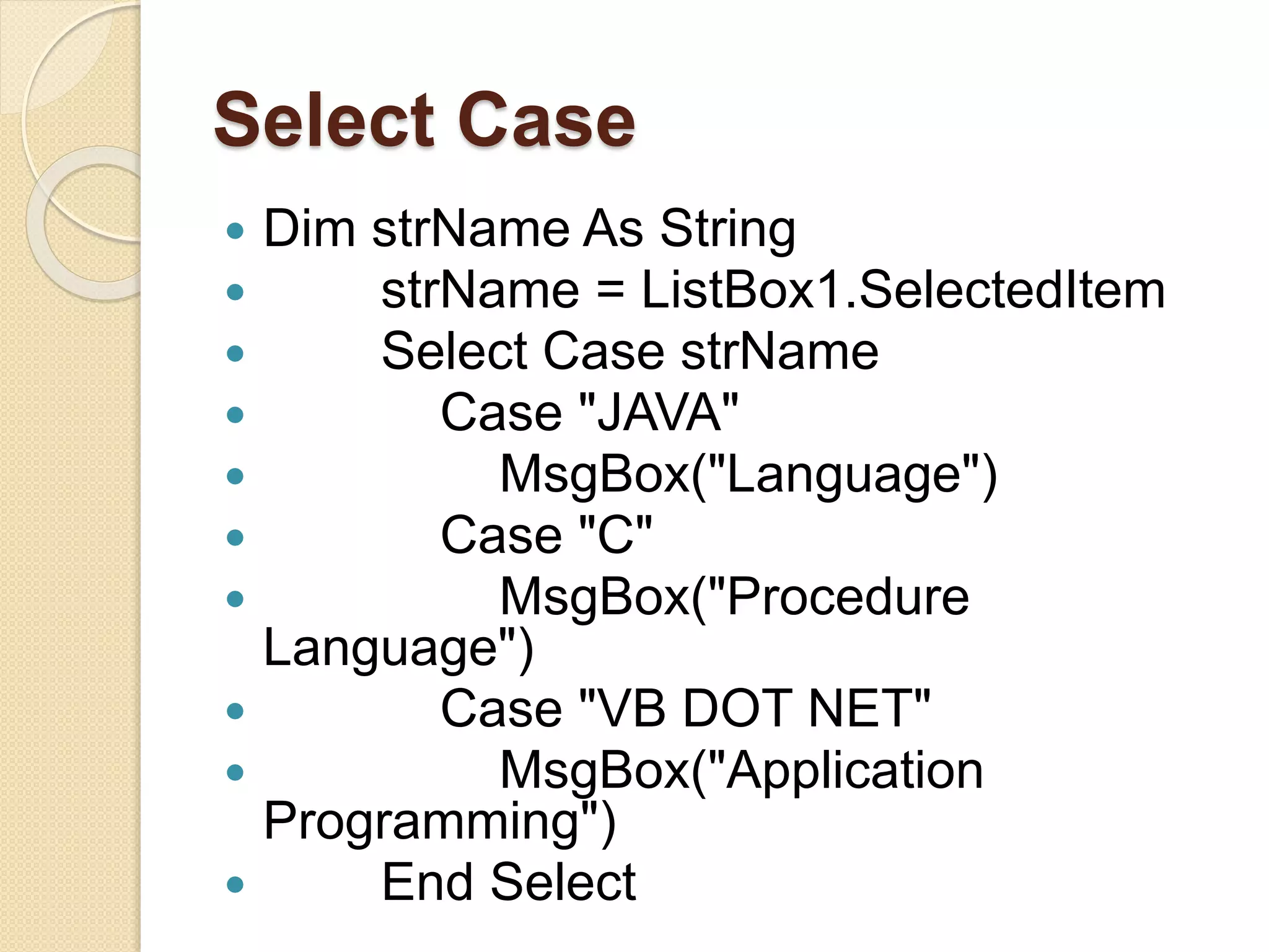Sharbani bhattacharya VB Structures | PPT