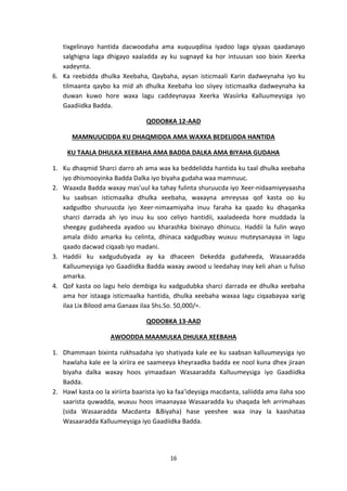 SHARCIGA BADDA SOOMAALIYEED | PDF