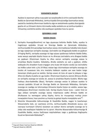 SHARCIGA BADDA SOOMAALIYEED | PDF