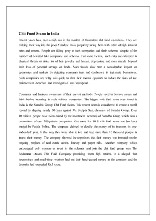 “SARADHA GROUP (SG) FINANCIAL SCANDAL” | DOCX
