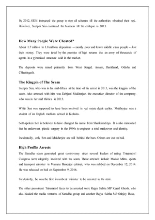 “SARADHA GROUP (SG) FINANCIAL SCANDAL” | DOCX