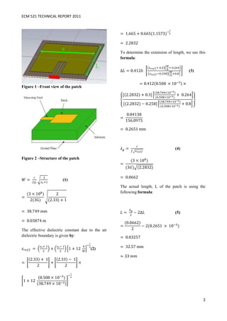 Design of a rectangular patch antenna | DOCX
